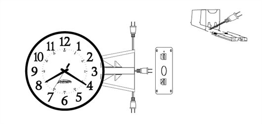 Install Analog Clock: 12.5" dual-sided electric powered – Primex Support