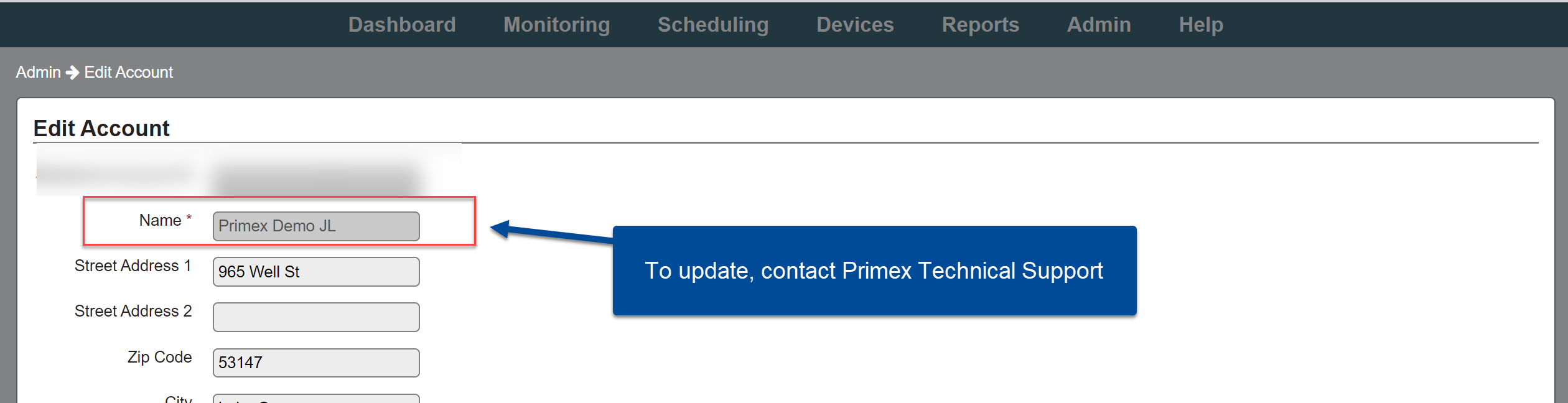View your OneVue account name – Primex Support